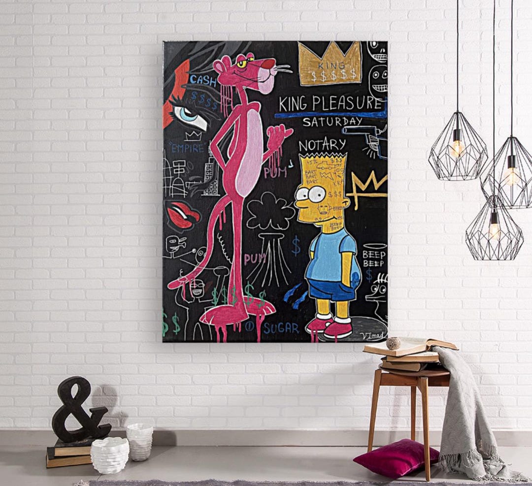 Pink Panther & Bart - Etsy