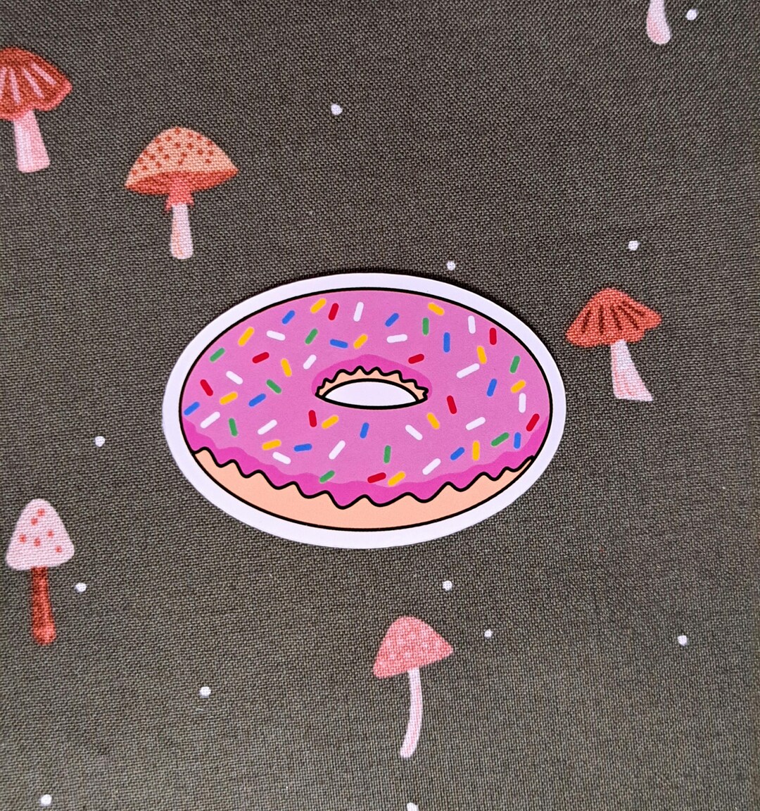 Simpson's Strawberry Glazed Donut Sticker - Etsy