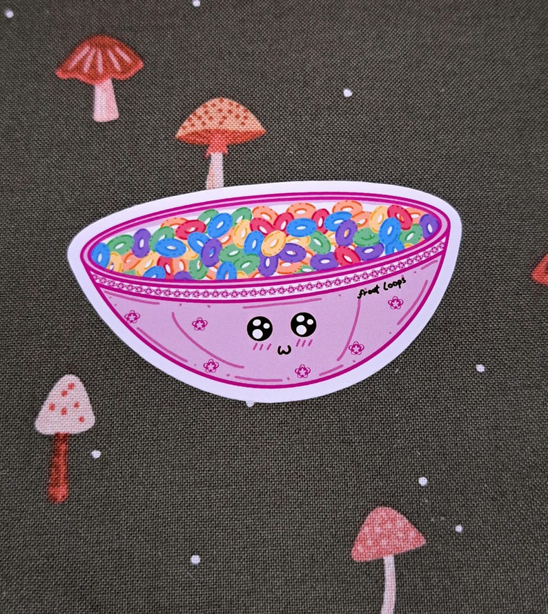 Cute Froot Loops Cereal Sticker - Etsy