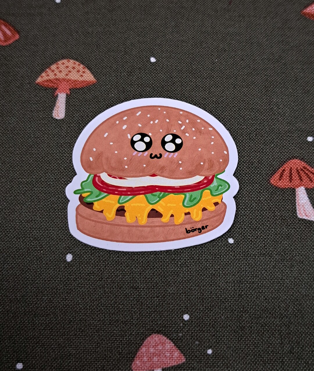 Cute Burger Sticker - Etsy
