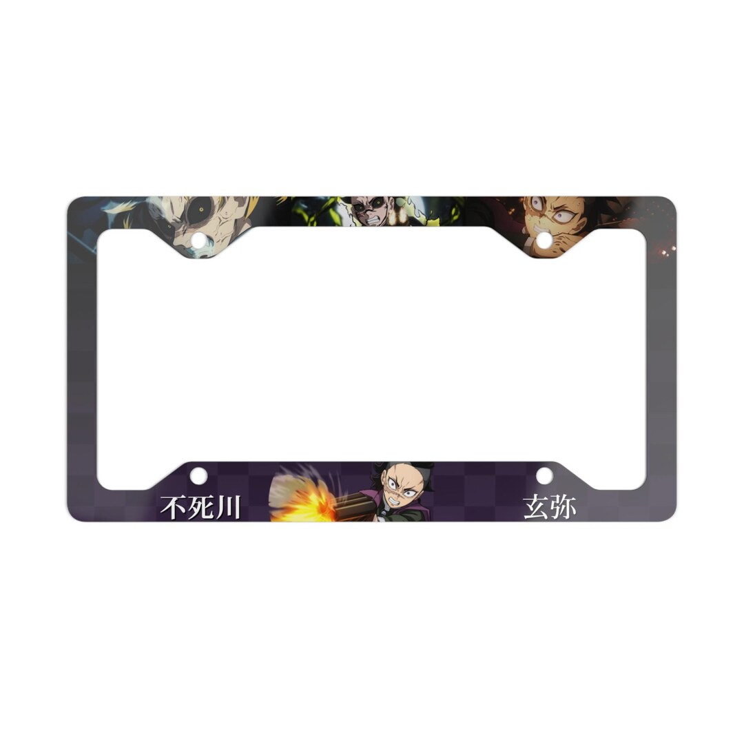 Shinazugawa Genya License Plate Frame, High Quality Anime Plate Frame ...