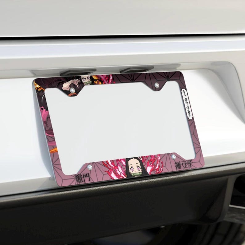 Kamado Nezuko License Plate Frame, Anime Character License Plate Frame ...