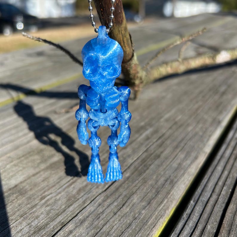 3D Printed Skeleton Keychain - Etsy