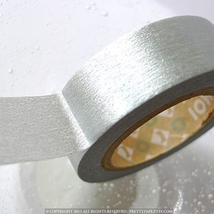 Silver Washi Tape Silver Solid SILVER Tape 15mmx7m Masking Tape Perfect ...