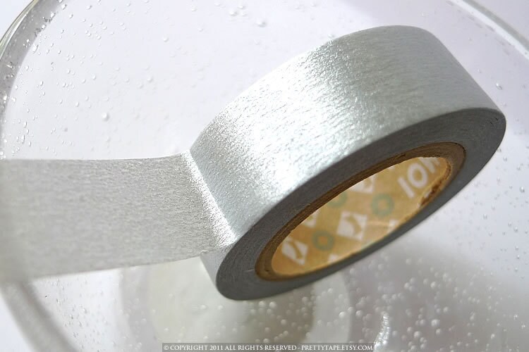 Silver Washi Tape Silver Solid SILVER Tape 15mm Masking Tape | Etsy