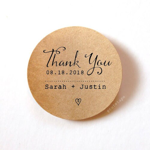 Wedding Thank You Stickers Floral Favor Stickers 1 5 Etsy