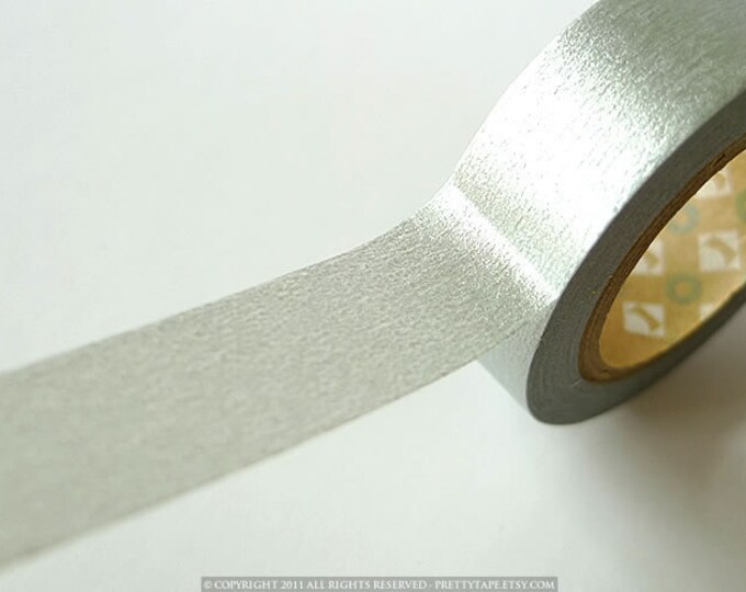 Silver Washi Tape Silver Solid SILVER Tape 15mm Masking Tape - Etsy