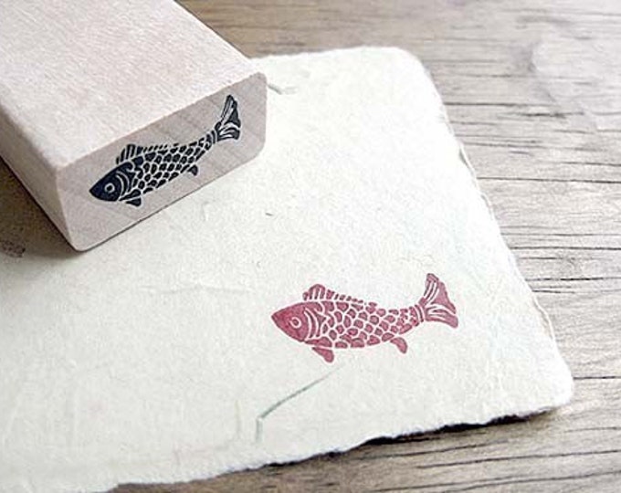 Koi Fish Rubber Stamp Koi Fish Stamp Craft Rubber Stamps ( Small ) - Etsy