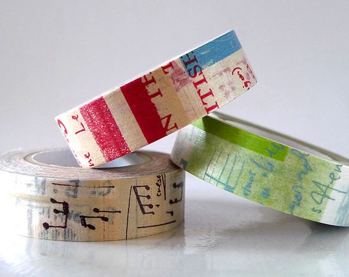 Japanese Graffiti Washi Tape Set or Single LIGHT (A) Artistic Collage ...