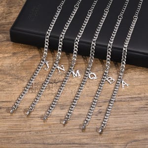 Custom Engraved Stainless Steel Chain Bracelet - Waterproof Silver ...