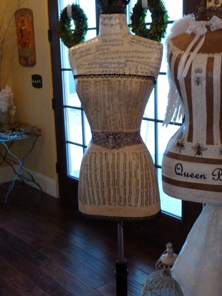 Vintage Inspired Dress Form Mannequin Sheet Music Butterfly - Etsy