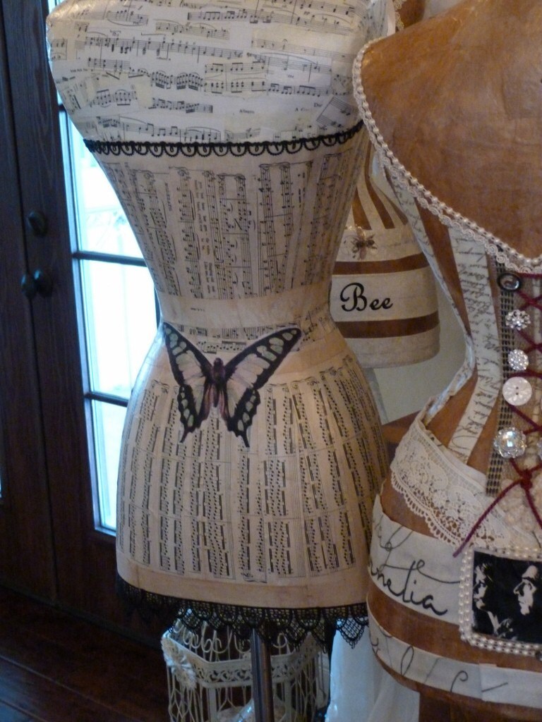 Vintage Inspired Dress Form Mannequin Sheet Music Butterfly - Etsy