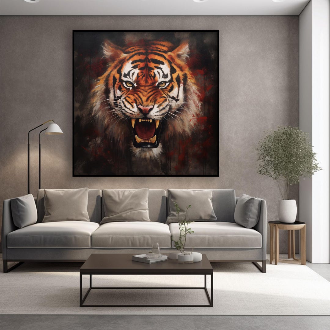 Abstract Tiger Oil Painting, Hand-painted Canvas Art - Etsy