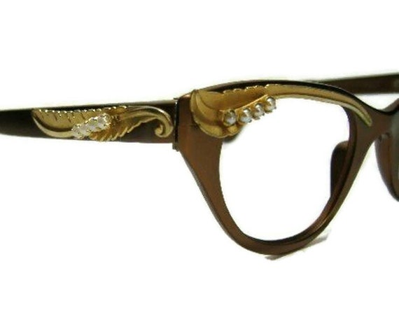 Vintage Tura 50s 60s Eyeglasses Eyewear Frame With Ac… - Gem