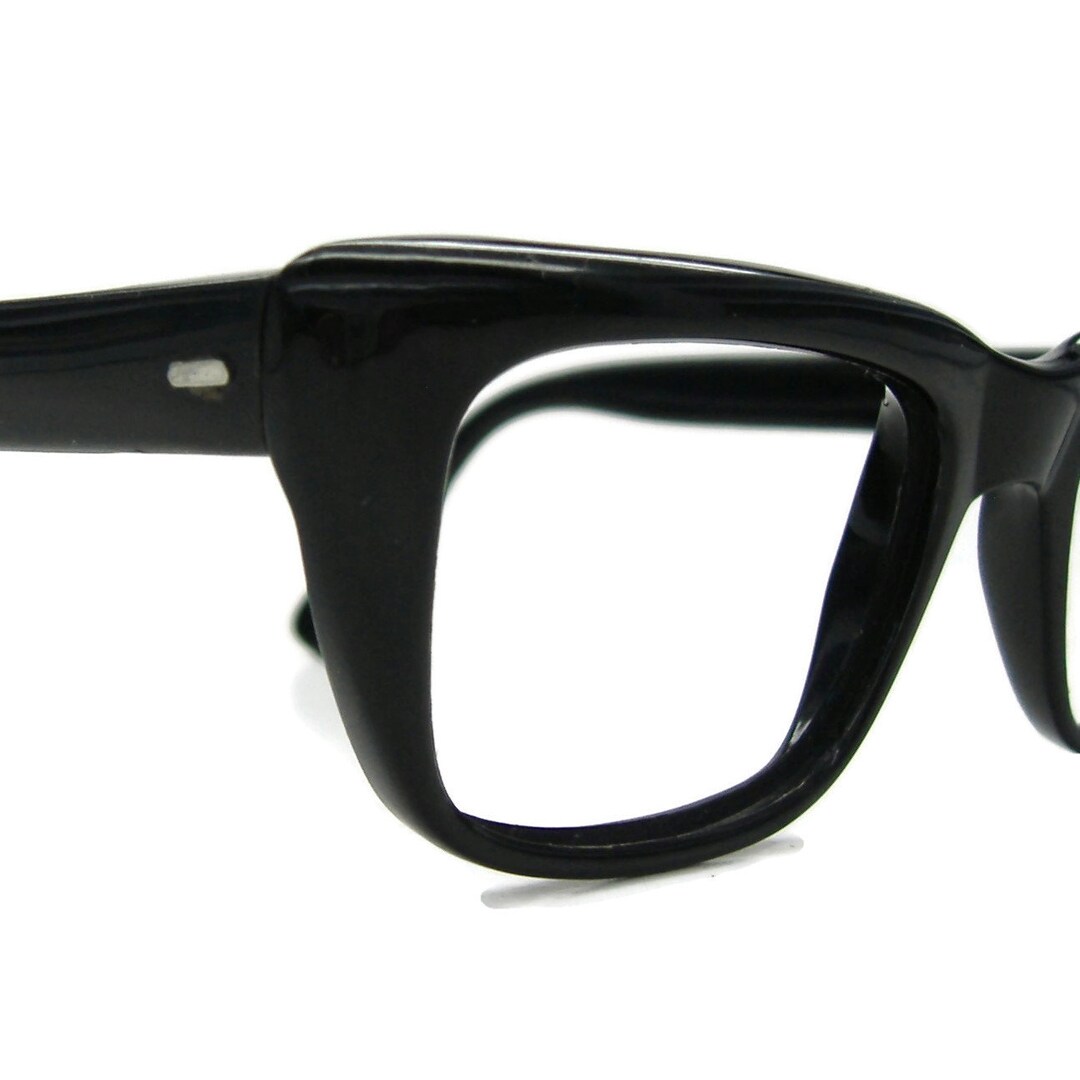 Vintage Black Horn Rim Eyeglasses Frame France 46-20 Shelf 392 - Etsy