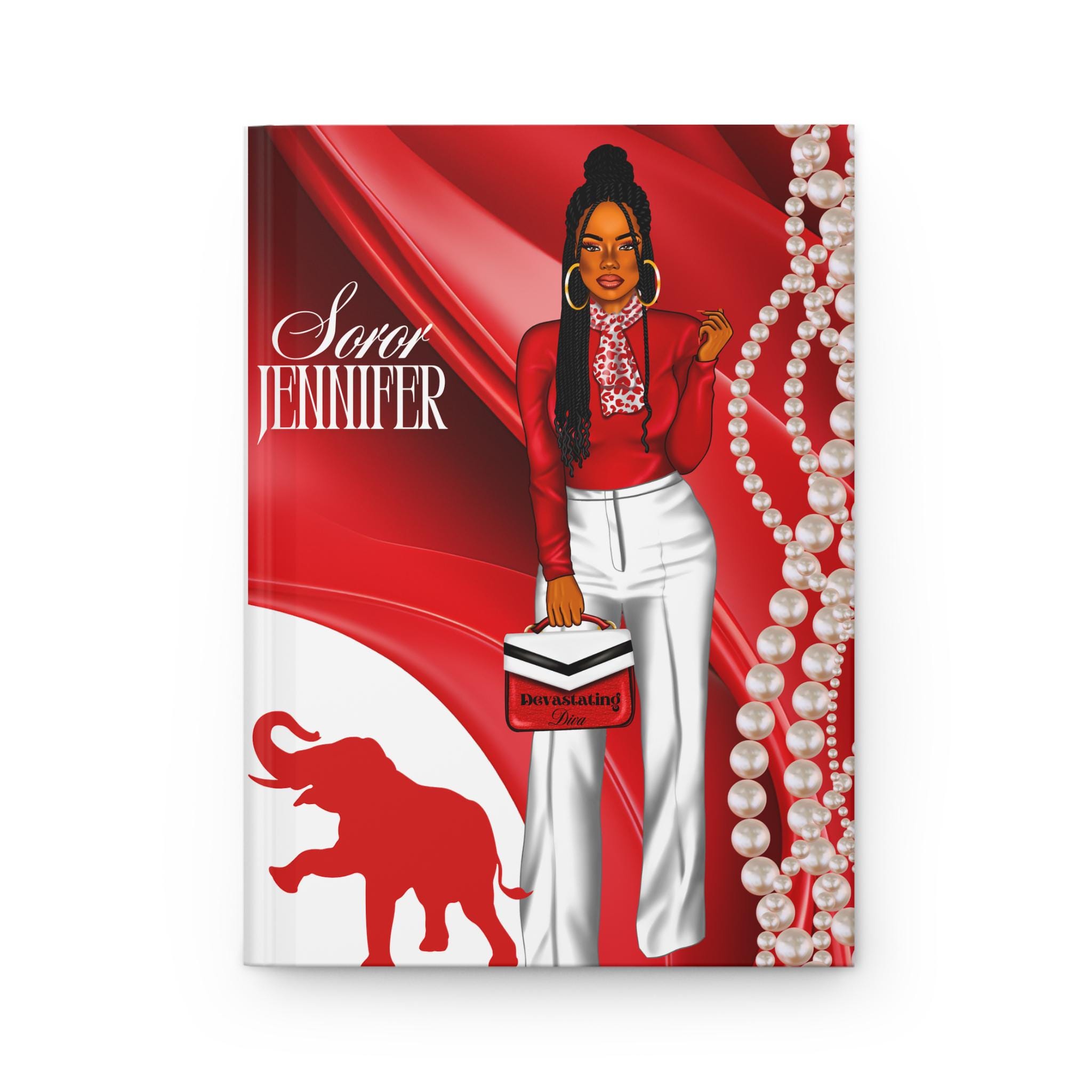 Delta Sigma Theta Personalized Red Hardcover Journal, Sorority Gift - Etsy