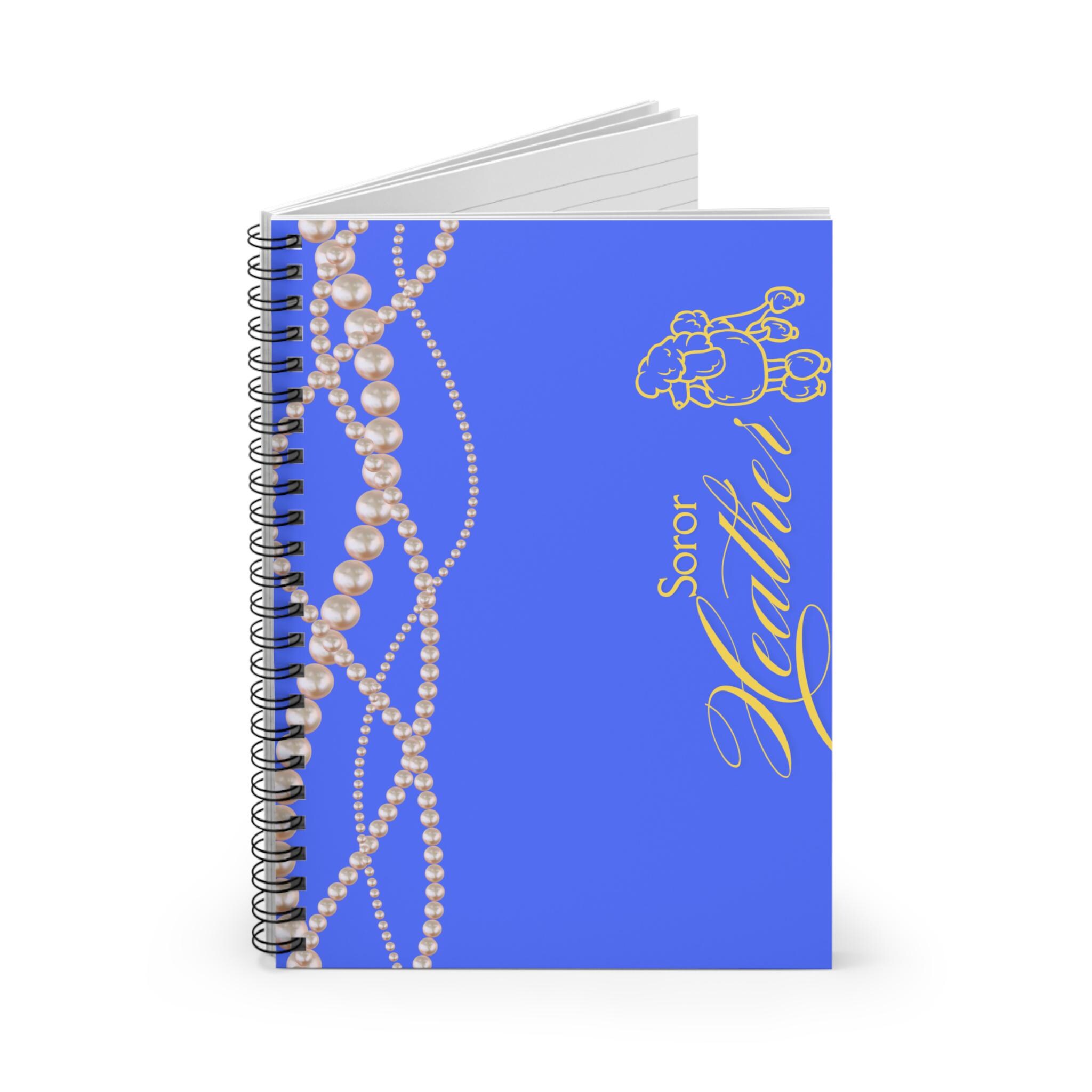 Custom Journal - Royal Blue and Gold, Personalized Notebook, Sorority ...