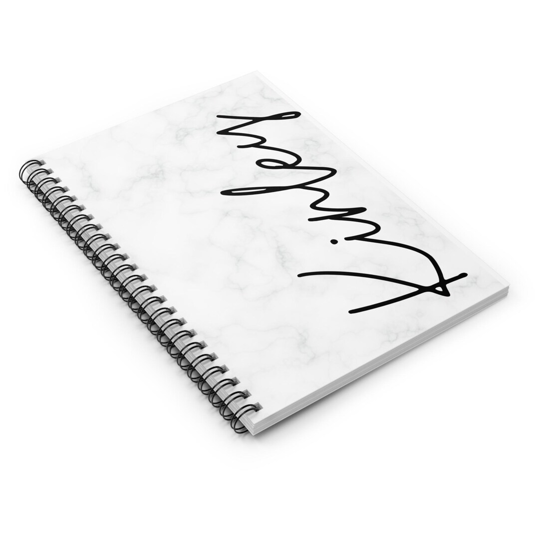 Personalized Marble Spiral Notebook - Elegant Gift for Students ...