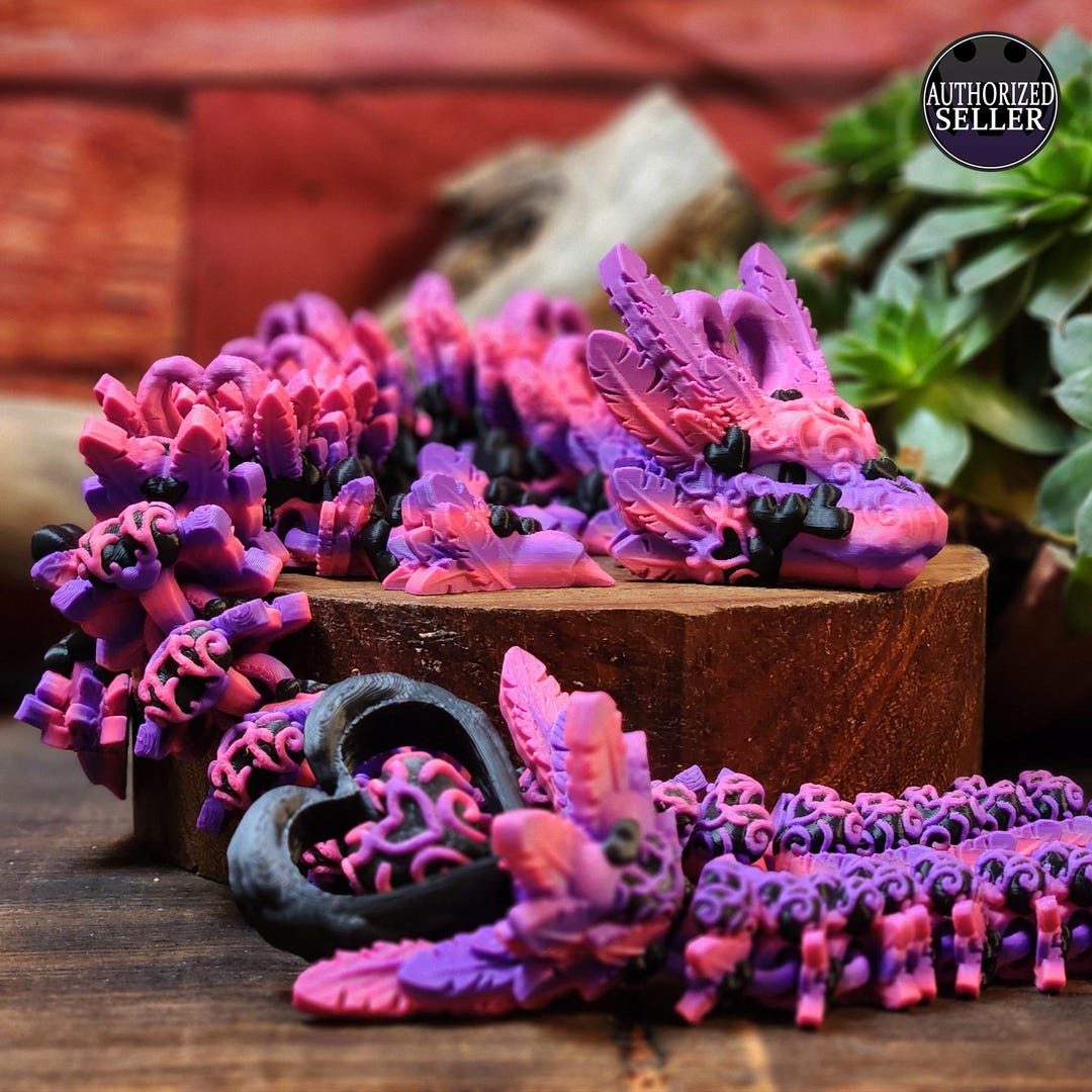 Light Heart Dragon | 3D Printed Articulated Fidget Toy - Etsy