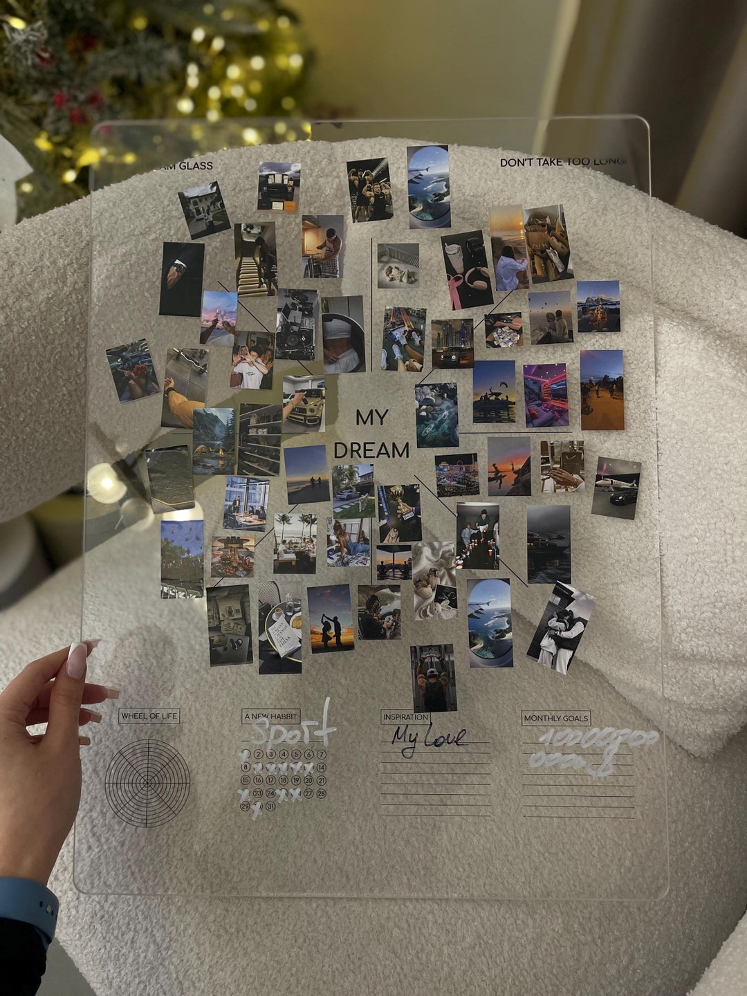 Personalized Acrylic Vision Board Gift Dream Board for Goals ...