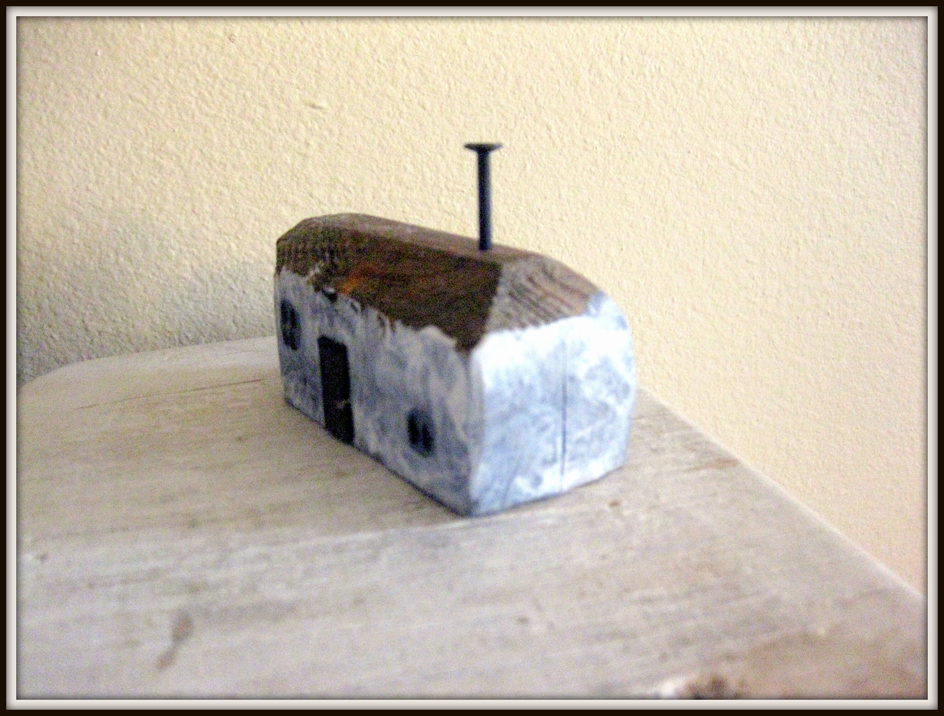 Primitive Reclaimed Small Wood House Hand Painted Set of 2 - Etsy