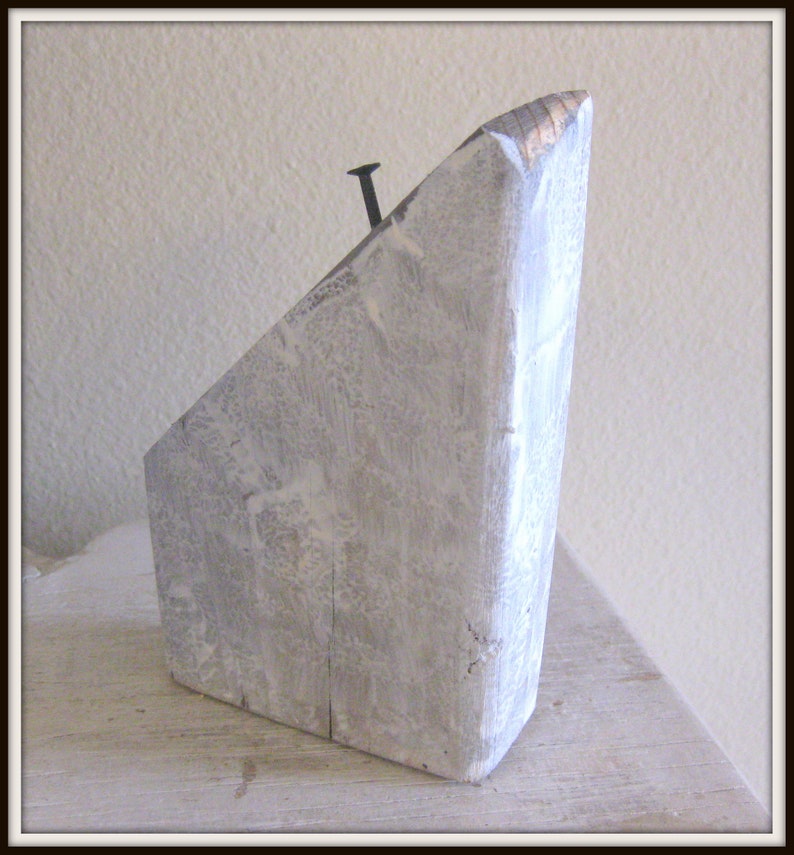 Small Primitive Hand Painted Reclaimed Wood House Set Rustic Shelf ...