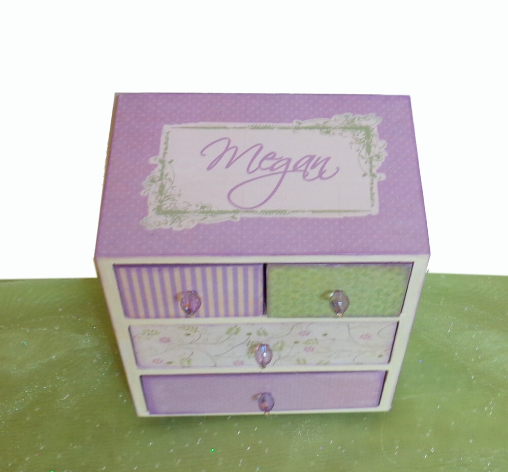 Girls Jewelry Box Personalized English Lavender - Etsy