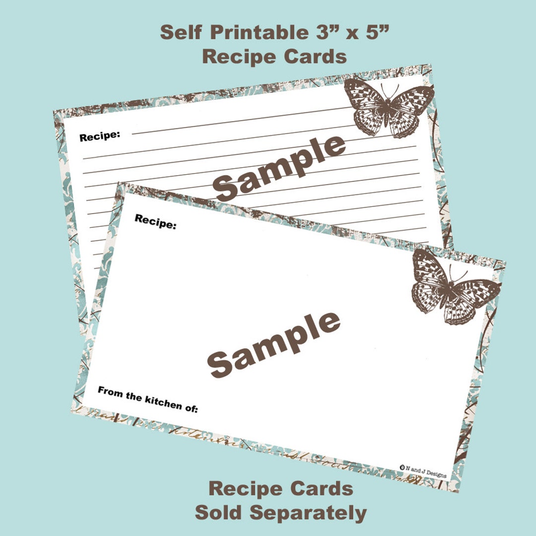 Recipe Card Printable & Editable Instant Download Personalized French ...