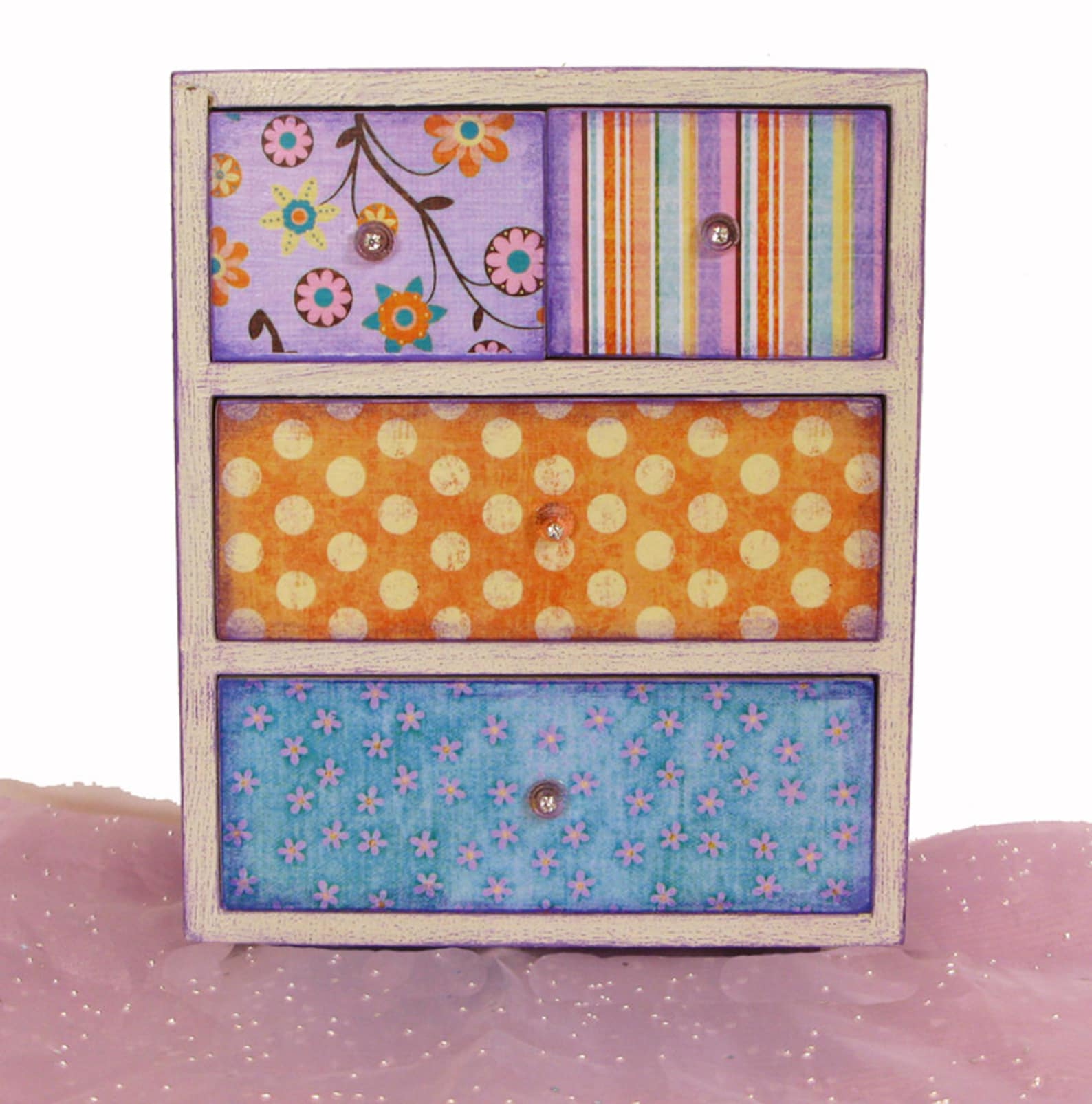 Girls Jewelry Box Personalized Wooden Dreamsicle Sherbet 4 | Etsy
