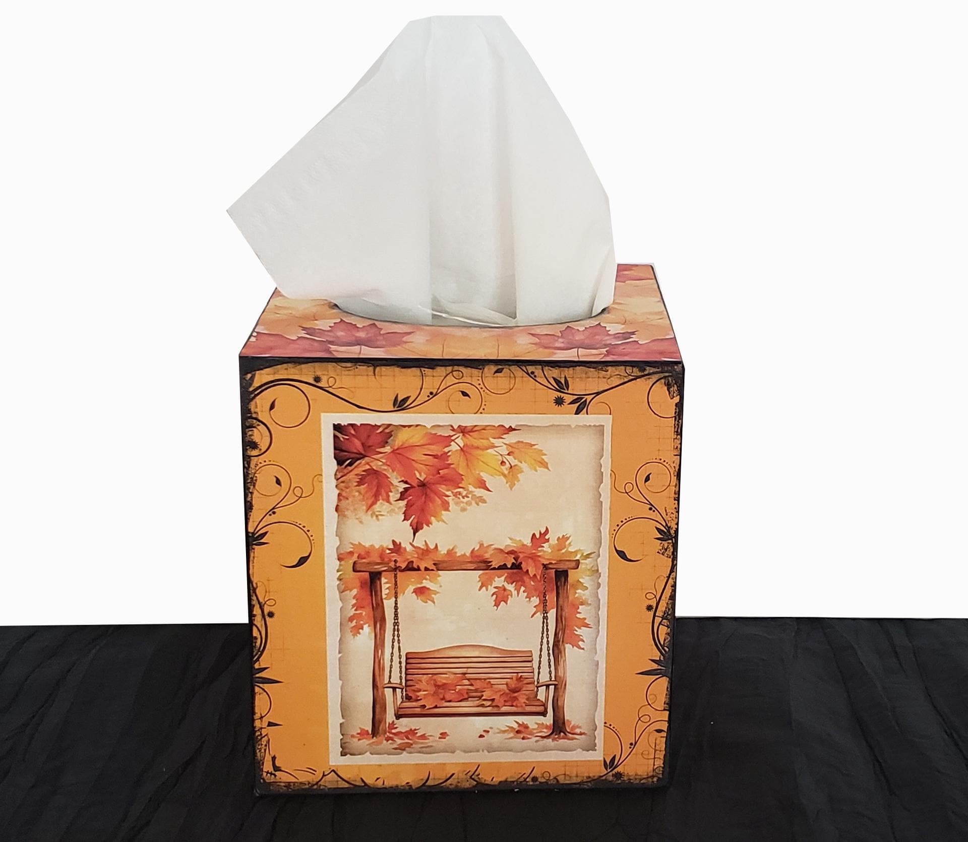 Autumn Decor Tissue Box Wooden for Fall, Thanksgiving, Pumpkins ...