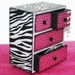 Girls Jewelry Zebra Box With Hot Pink Polka Dots Personalized Unique ...