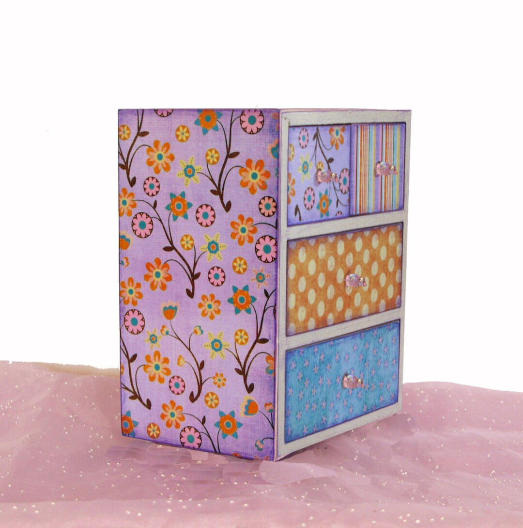 Girls Jewelry Box Personalized Wooden Dreamsicle Sherbet 4 Drawer ...