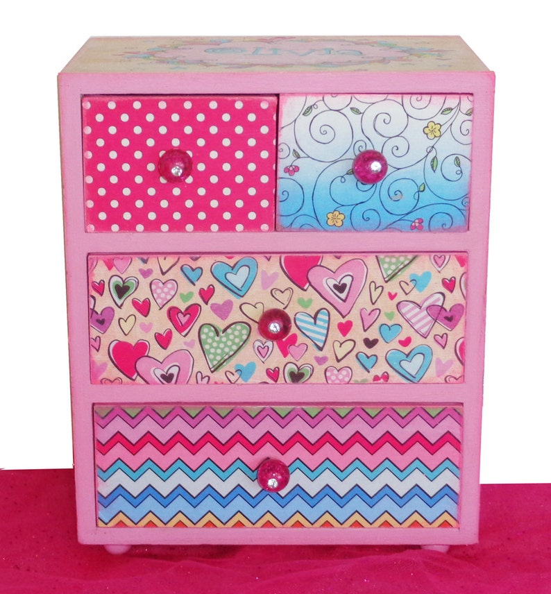 Girls Personalized Jewelry Box Designed With Your Coloring Page ...