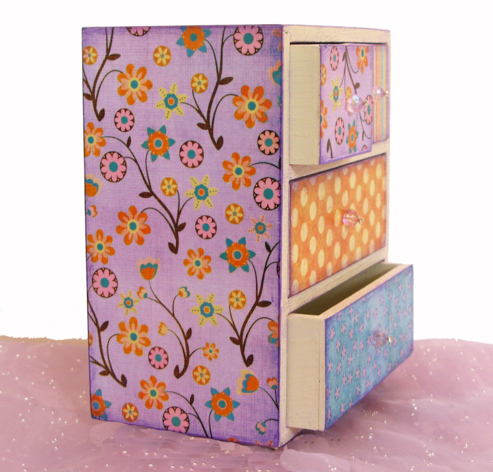 Girls Jewelry Box Personalized Wooden Dreamsicle Sherbet 4 | Etsy