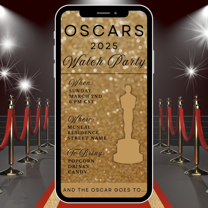 Oscar Invitation - Etsy