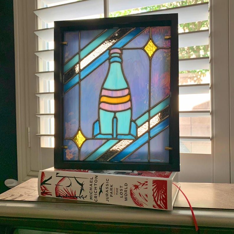 Quantum Nuka Cola Stained Glass | Fallout Bottle Art | Handmade Gamer ...