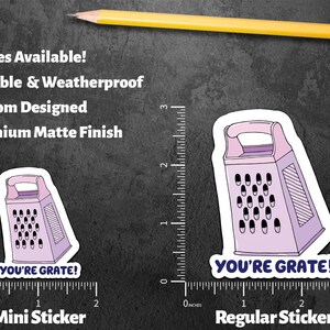 You're Grate! Sticker, Cute Cheese Grater Pun, Funny Food Sticker ...