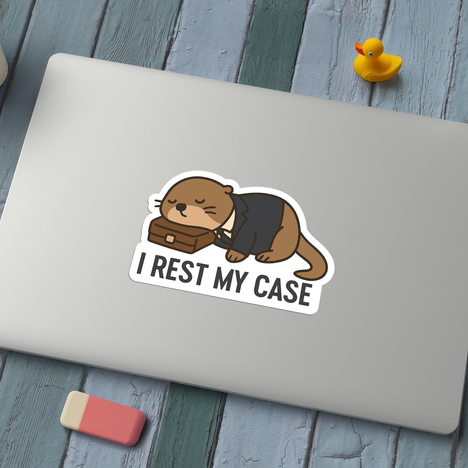 I Rest My Case, Funny Lawyer Otter Design for Attorneys, Paralegals ...