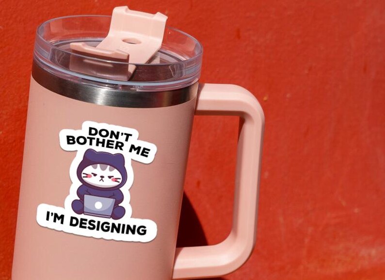 Title: Don’t Bother Me, I’m Designing Sticker, Funny Designer Vinyl ...