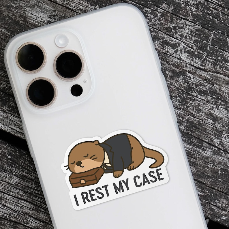 I Rest My Case, Funny Lawyer Otter Design for Attorneys, Paralegals ...