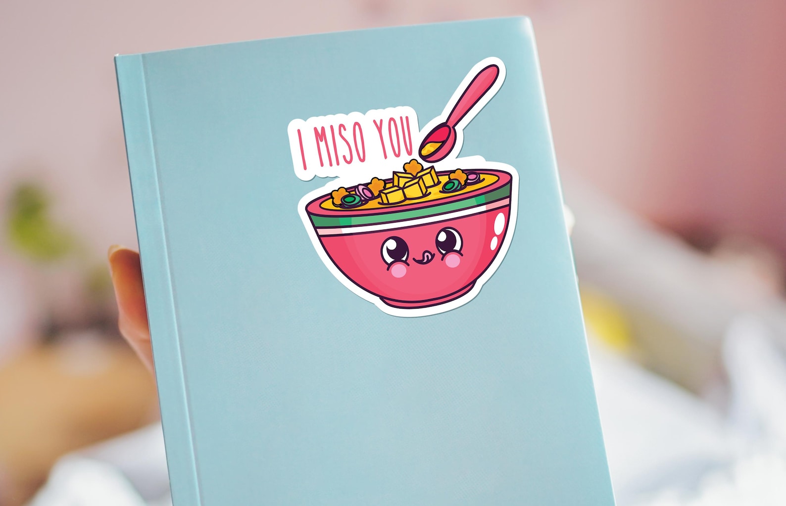 I Miso You Sticker, Cute Miso Soup Punny Sticker, I Miss You Sticker ...