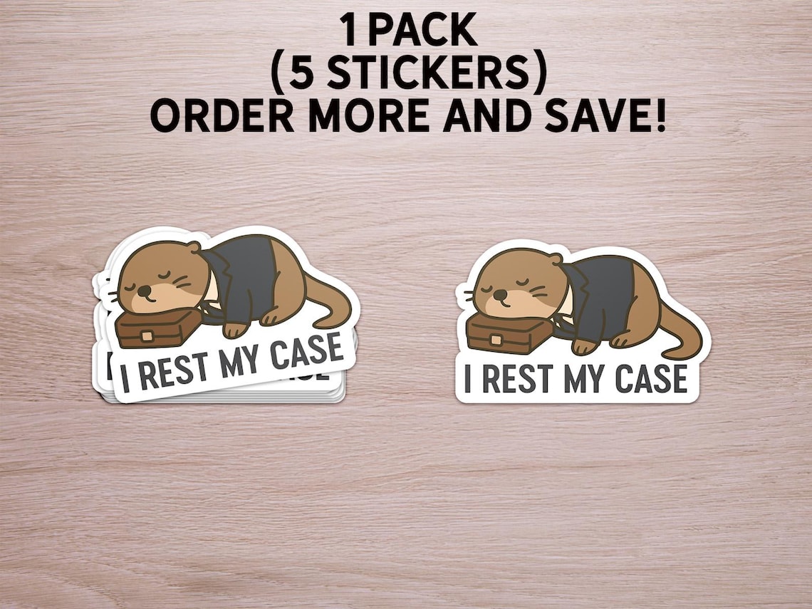 I Rest My Case, Funny Lawyer Otter Design for Attorneys, Paralegals ...