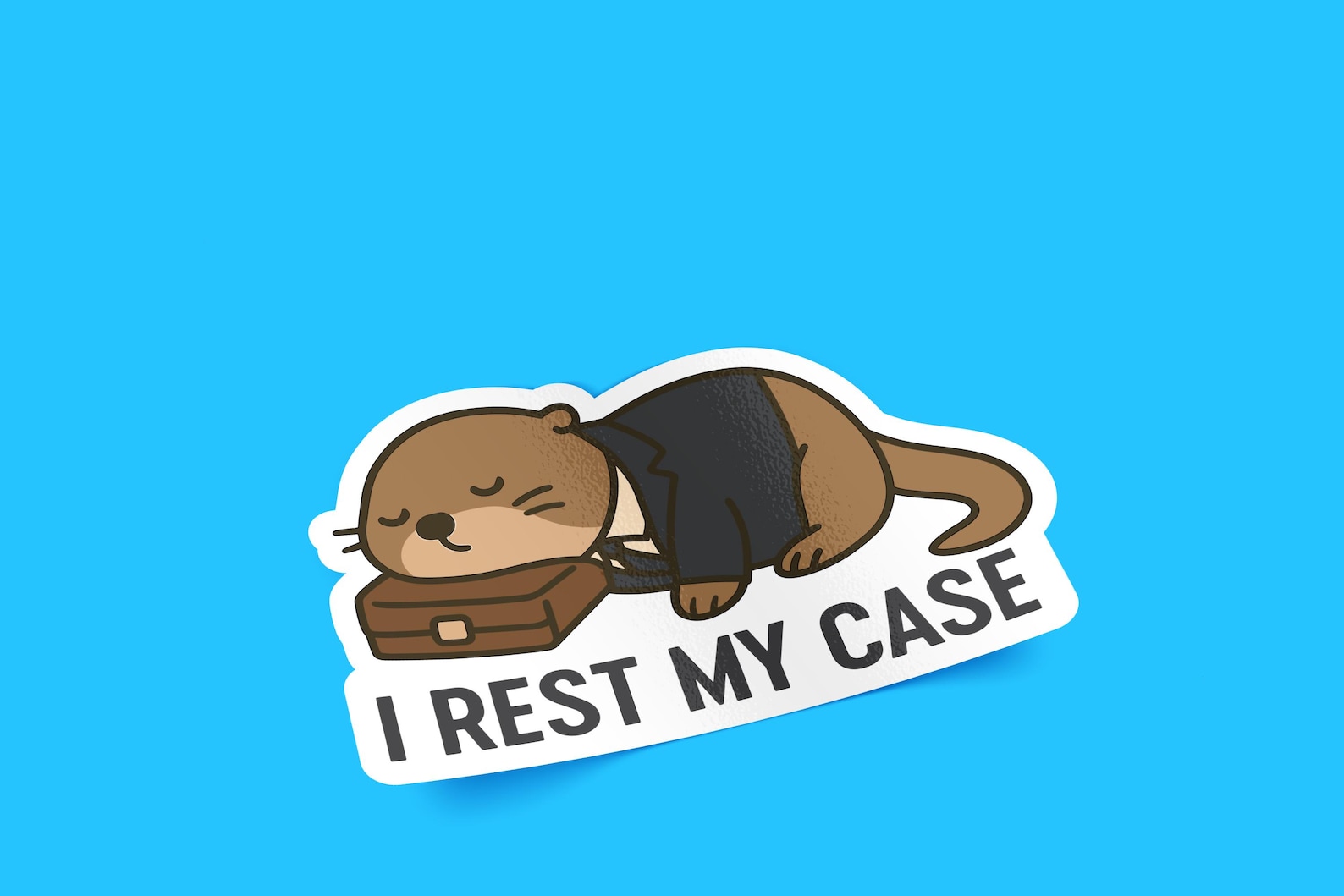 I Rest My Case, Funny Lawyer Otter Design for Attorneys, Paralegals ...