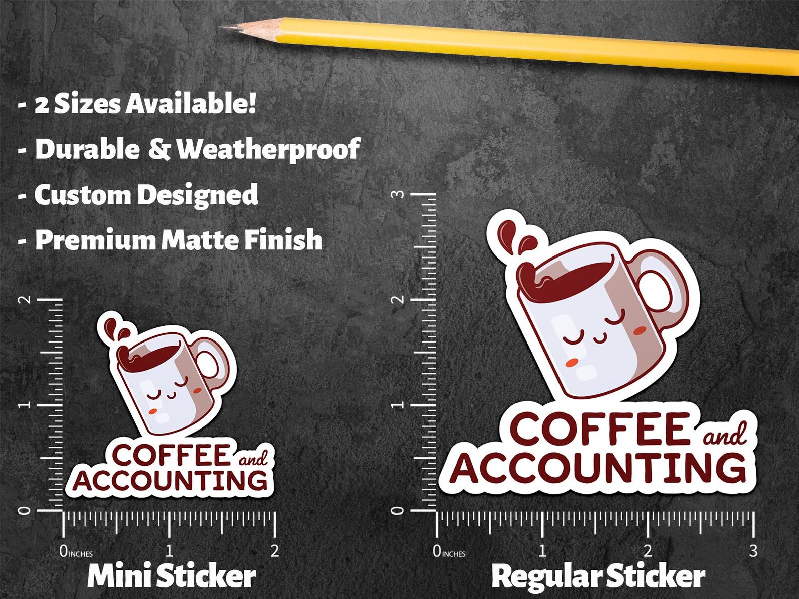Coffee and Accounting Sticker, Coffee Cup Sticker, Accounting Humor ...