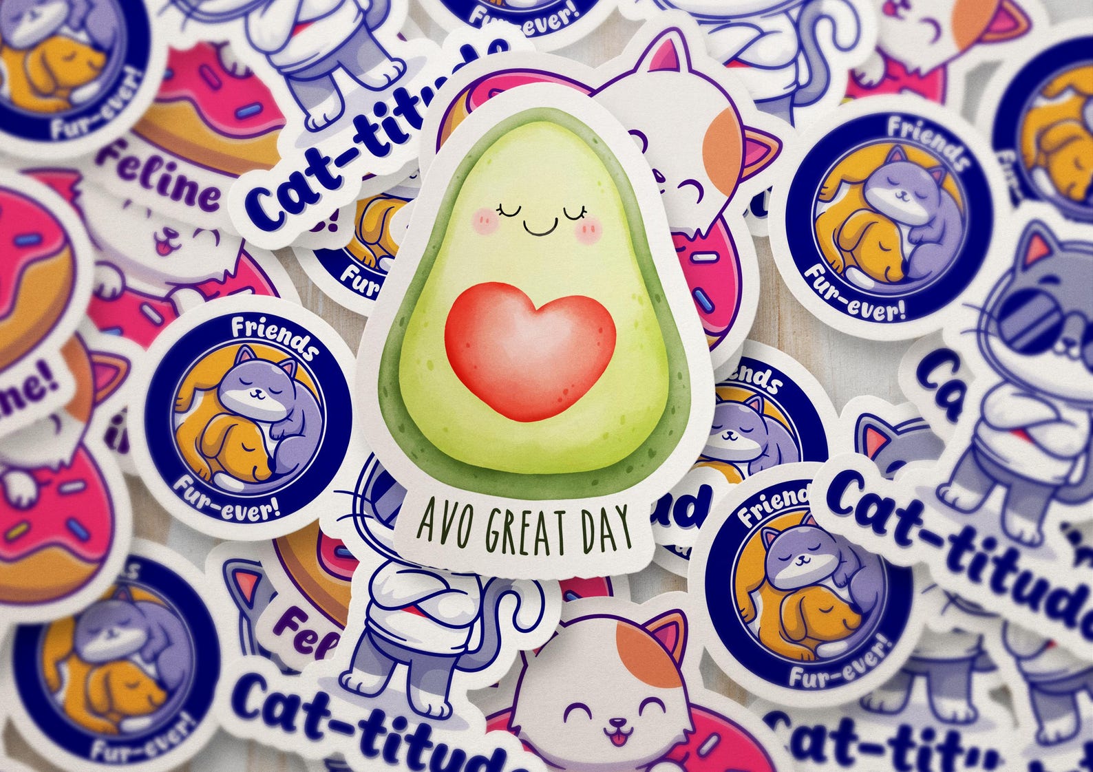 Avo Great Day - Have a Great Day Cute Avocado Sticker, Adorable Vinyl ...