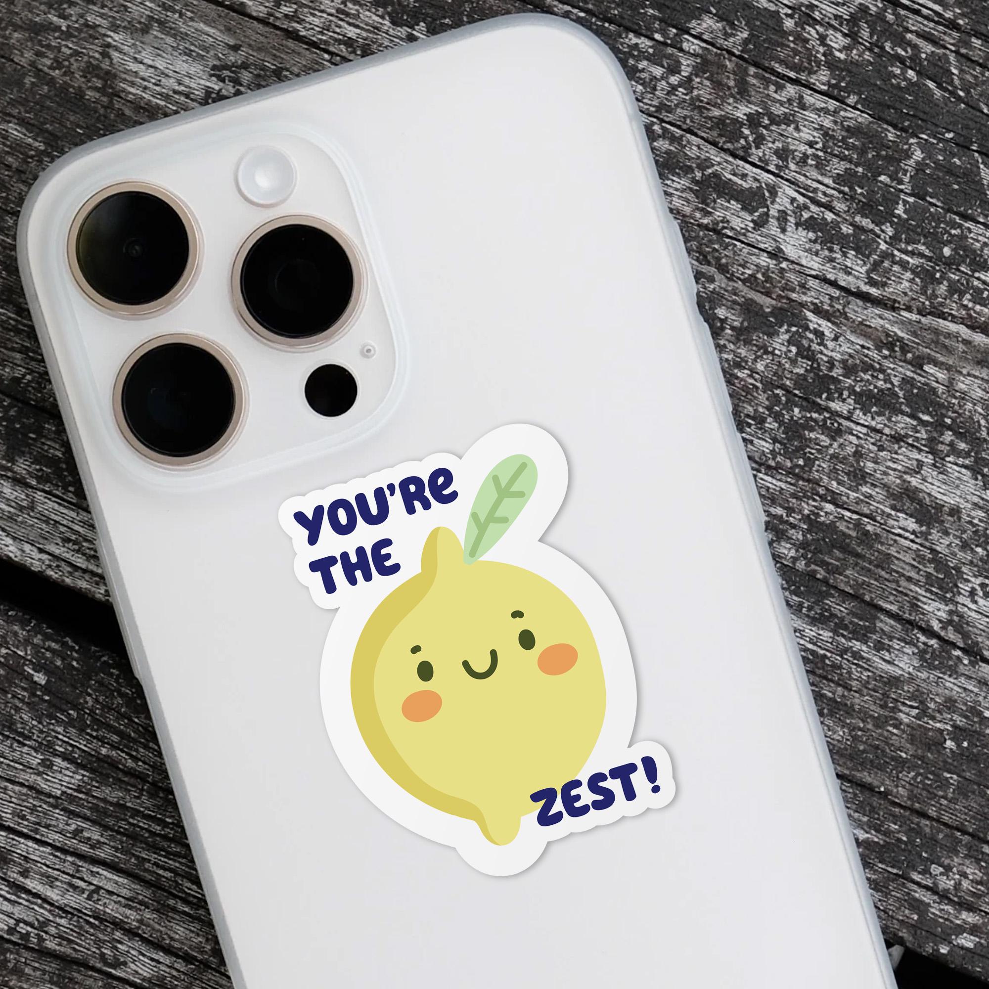 You're the Zest Sticker, Cute Lemon Pun, Funny Encouragement Gift ...