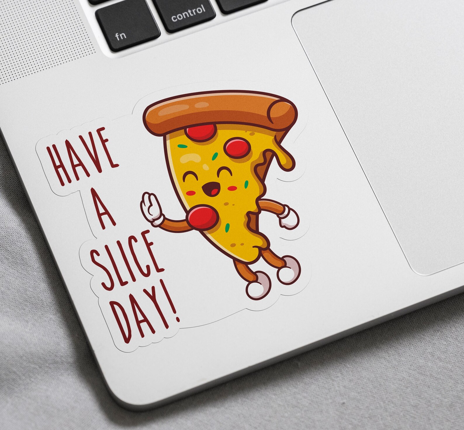Have a Slice Day - Cute Pizza Sticker, Funny Pun Design, Adorable Vinyl ...