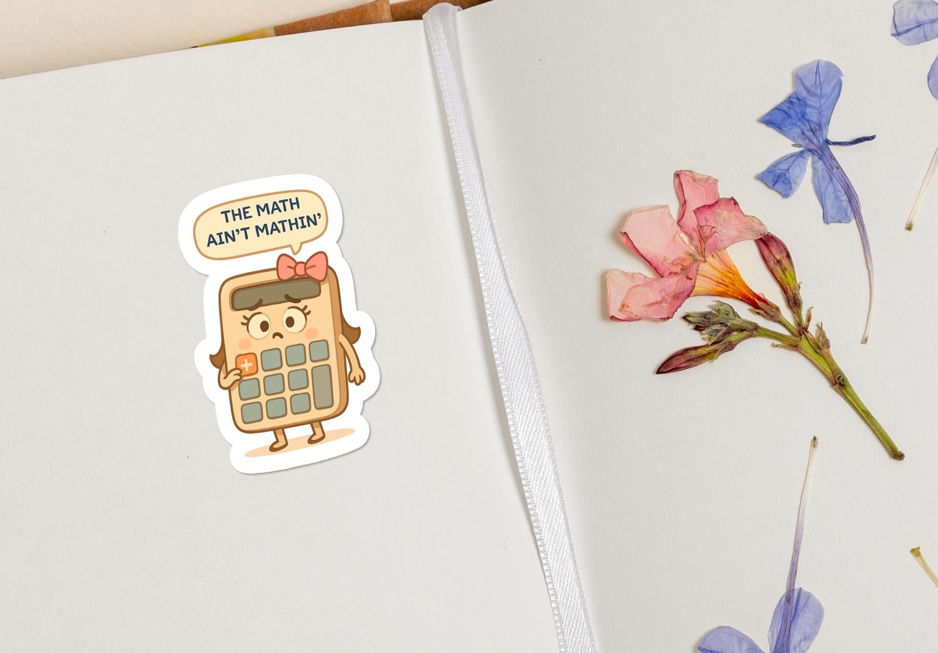The Math Ain’t Mathin Sticker, Cute Calculator Girl Meme, Funny Math ...