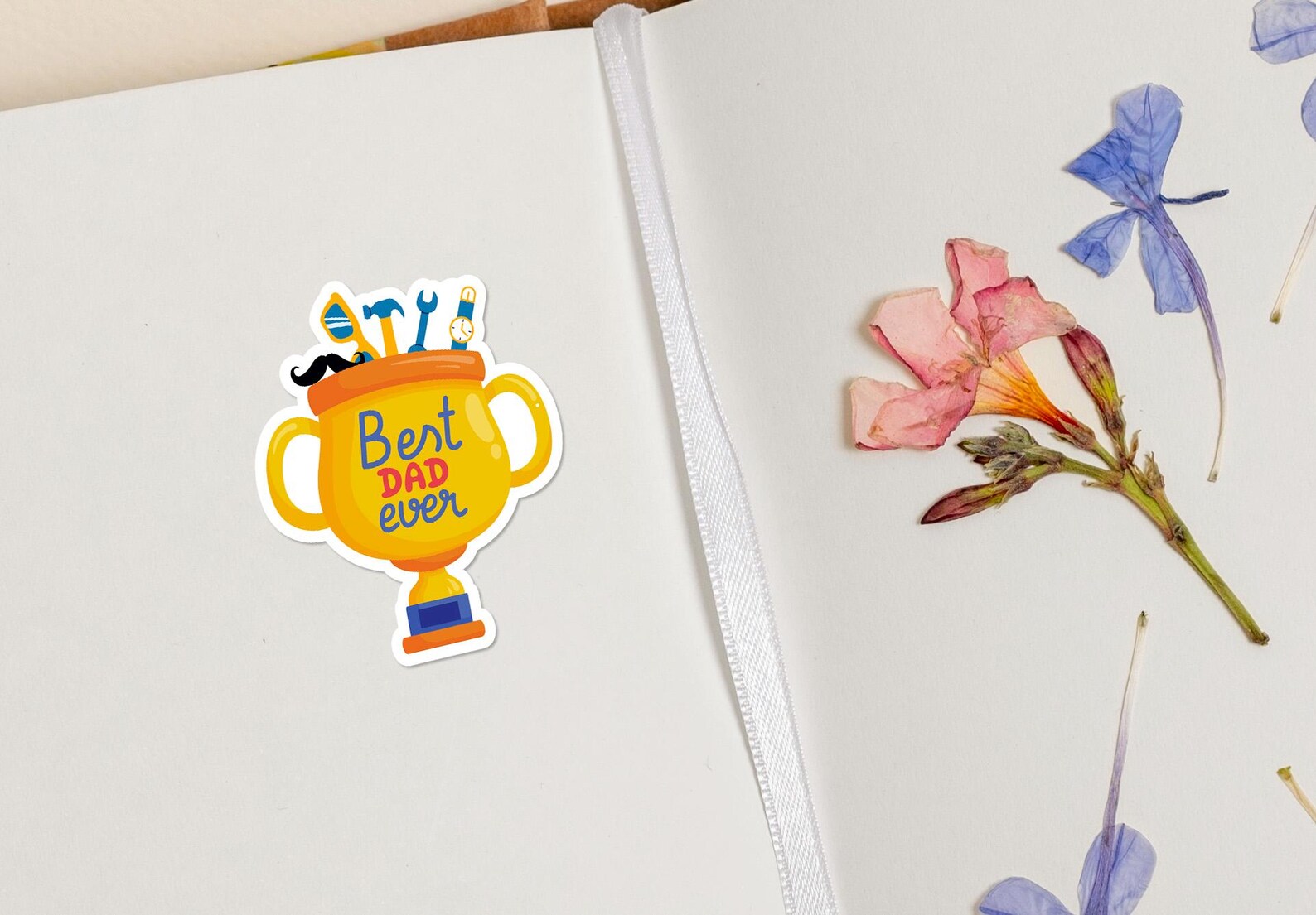 Best Dad Ever Sticker, Trophy With Tools, Father’s Day Gift, Funny Dad ...