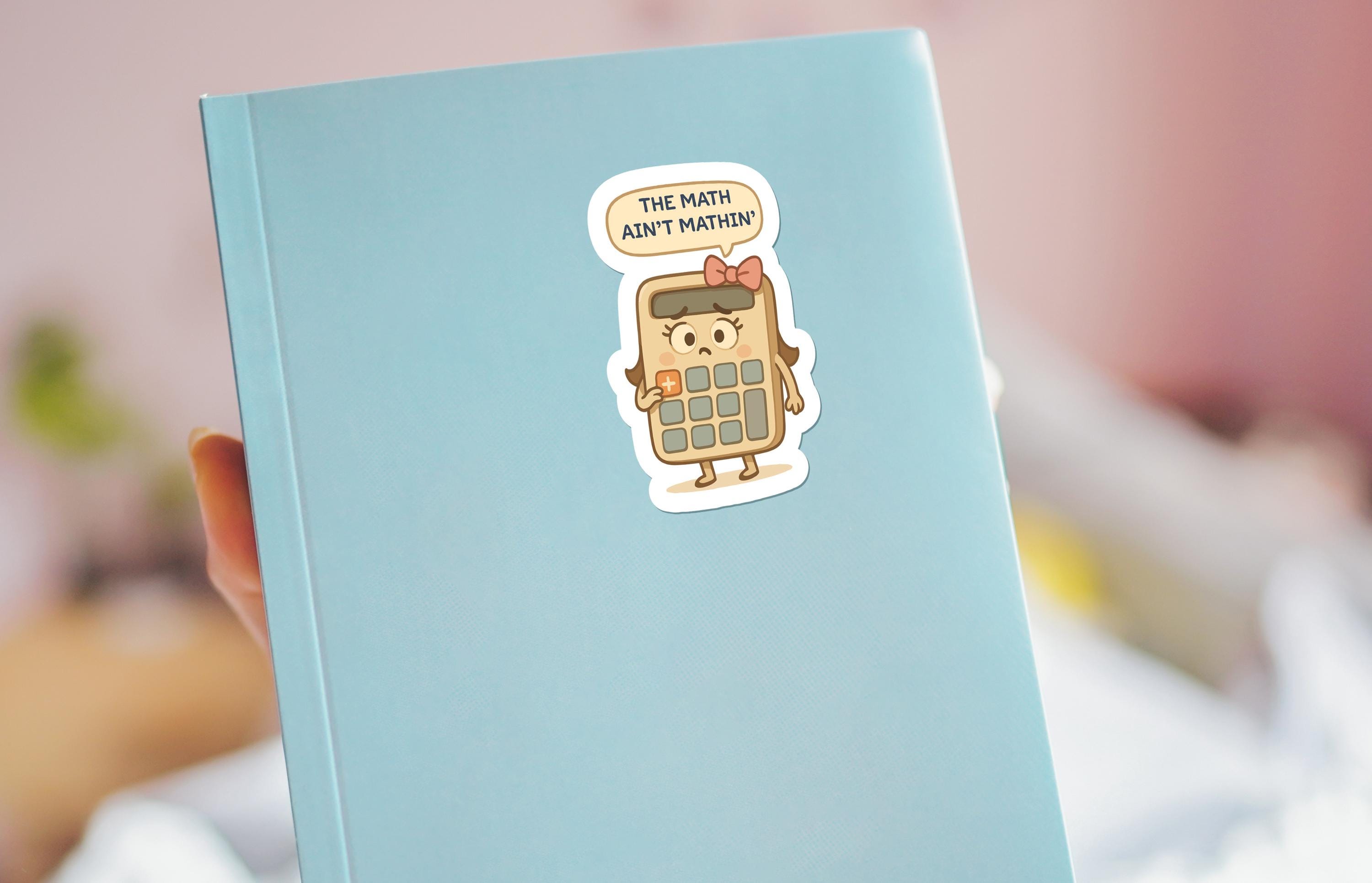 The Math Ain’t Mathin Sticker, Cute Calculator Girl Meme, Funny Math ...